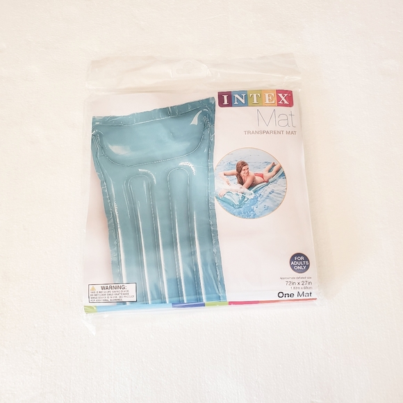 Intex | Other | Nwt Intex Pool Floats Transparent Mats Neon Blue | Poshmark